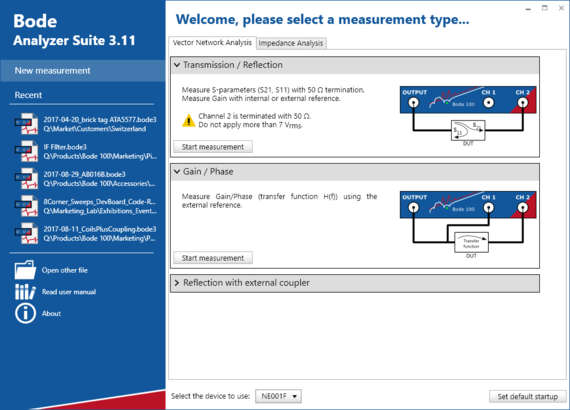 Bode Analyzer Suite - control your Bode 100 | OMICRON Lab